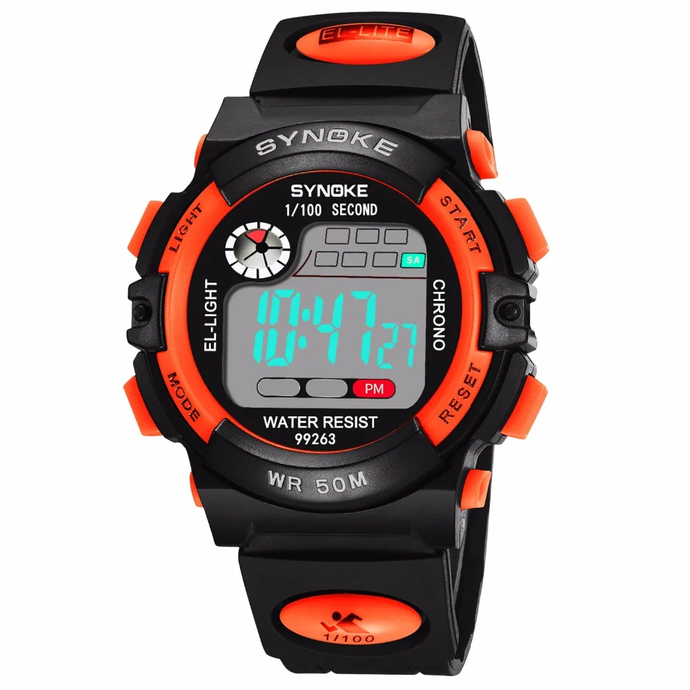 SYNOKE Fashion Sports Digital Watch Men Diving Sport LED Clock for Men ...