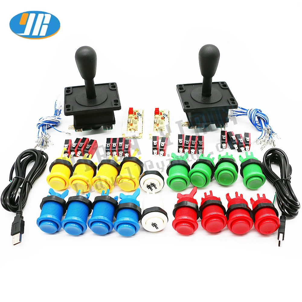 Arcade-Game-Control-Board-Kit-DIY-Bundle-Set-Happ-Style-Joystick-Button ...