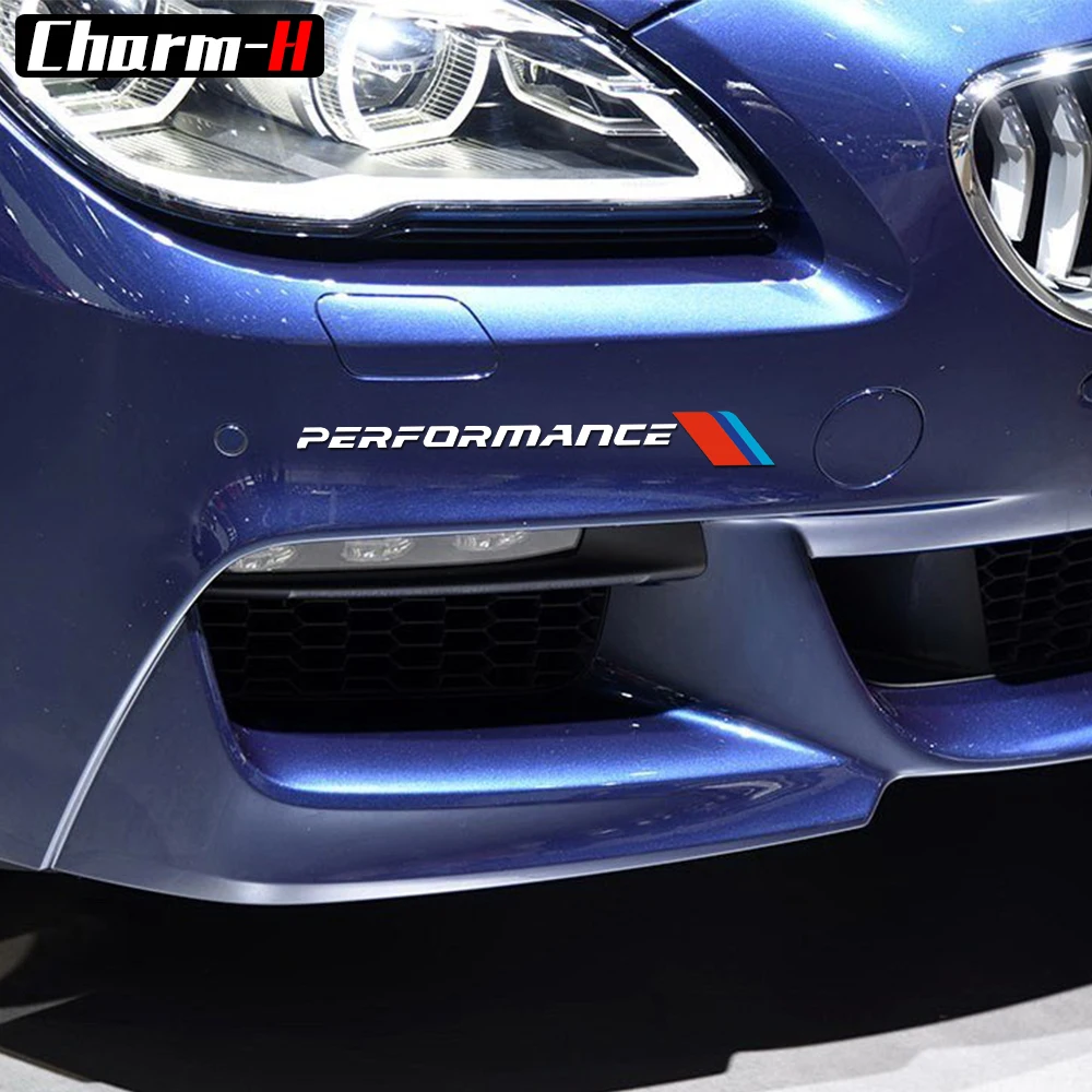 2pcs Front Bumper Decal M Performance Stickers For BMW e90 e46 e39 e60 ...