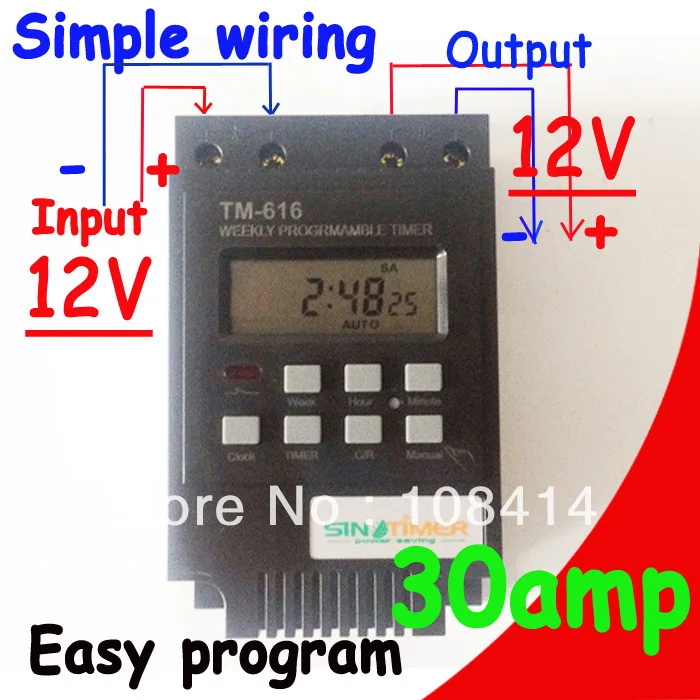 Aliexpress.com : Buy 30AMP DC 12V TIMER SWITCH 7 Days 17ON/OFF ...