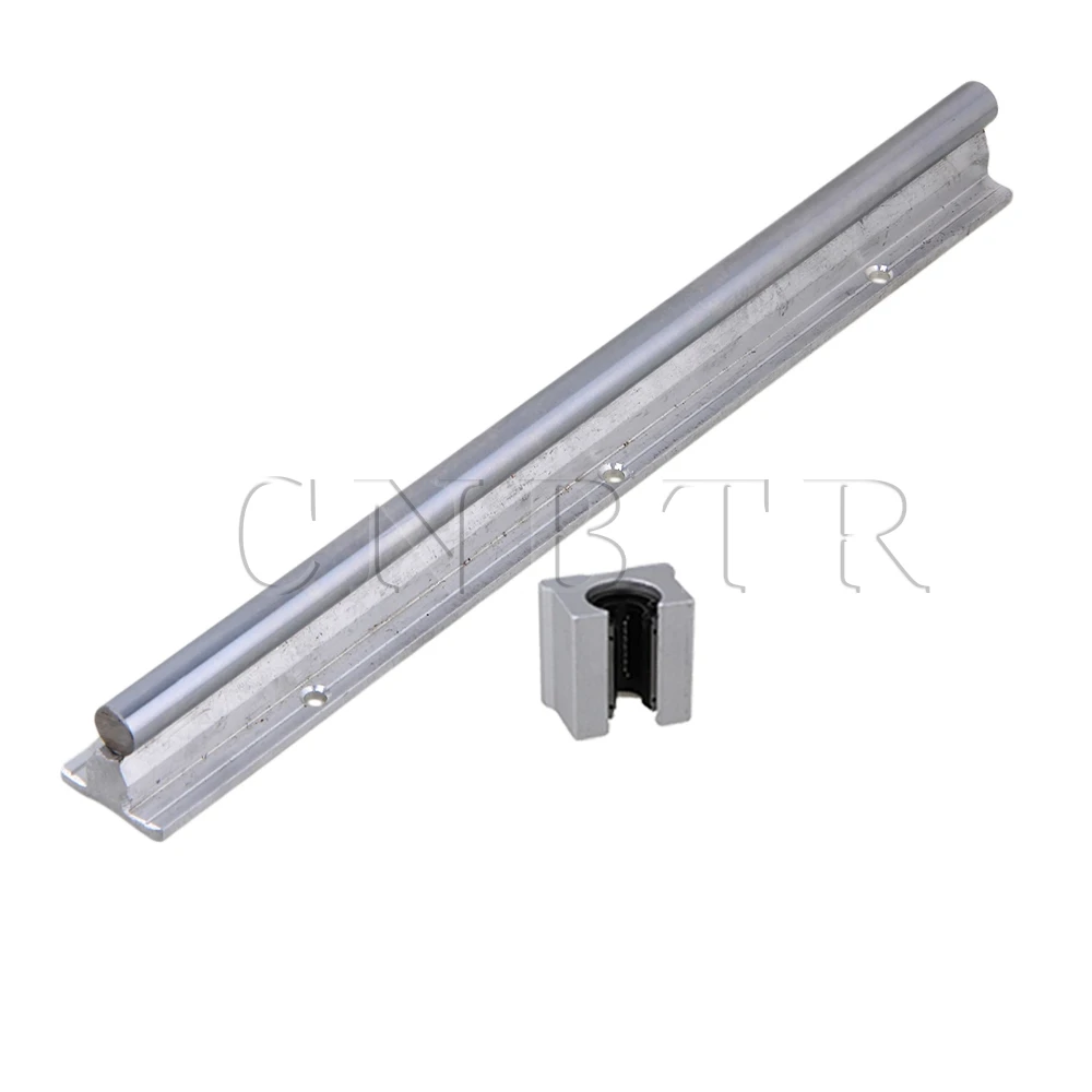 Silver CNBTR 12mm Shaft 30cm Linear Bearing Rail w/ Open Linear Motion ...