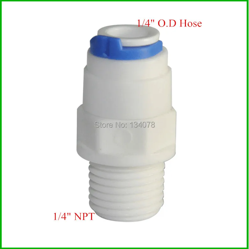 Wholesale RO Unit Plastic Pipe Quick Fittings 1/4" Male NPT Straight to ...