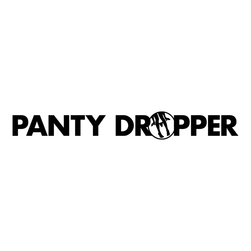 20X2.4CM PANTY DROPPER Funny Black/Silver Vinyl Decal Motorcycle Car ...