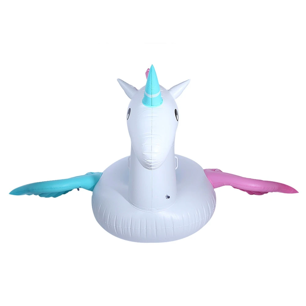 Big Inflatable Cartoon Unicorn Pegasus Kids Swimming Pool Toy Float Bed ...