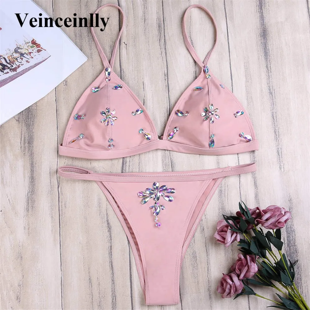 Sexy Pink 2018 Bikini Female Swimsuit Women Swimwear Two pieces Bikini ...