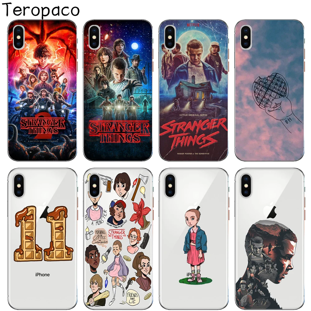 For iphone 7 Case TV Stranger Things Pattern Soft Silicone Phone Case ...