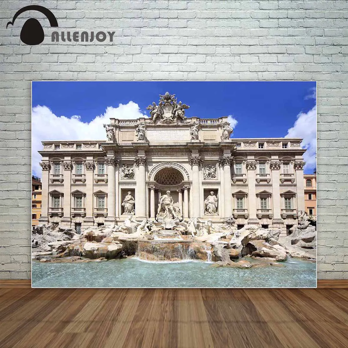 Allenjoy Italy Fountain Rome Wedding Backdrop Beautiful Architecture ...