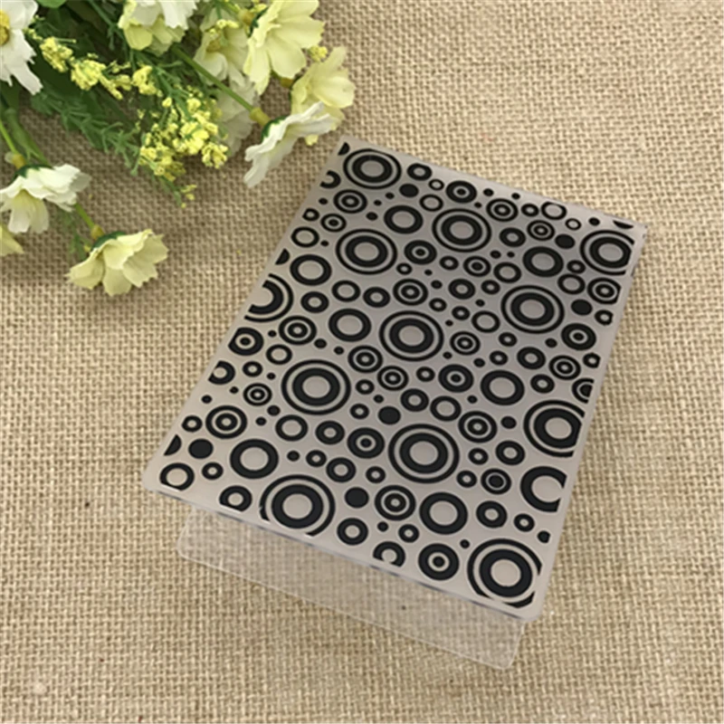 Plastic Embossing Folders Circle scrapbook album card packing ...
