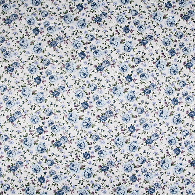 Blue Calico Fabric