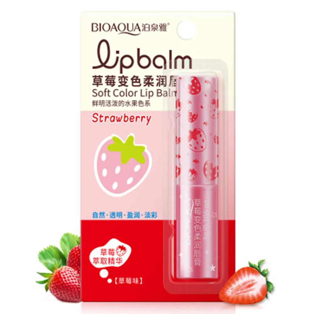 Strawberry Lip Balm Honey Moisturizing Lip Cream Colorless Refine ...