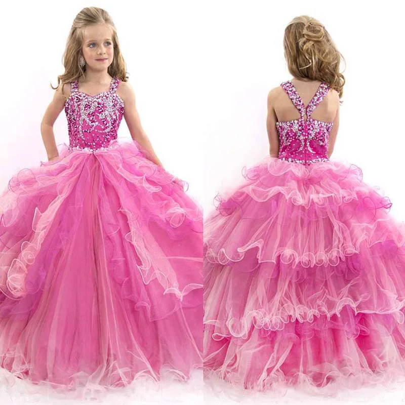prom dresses for little girls pageant dresses for girls glitz pink long ...