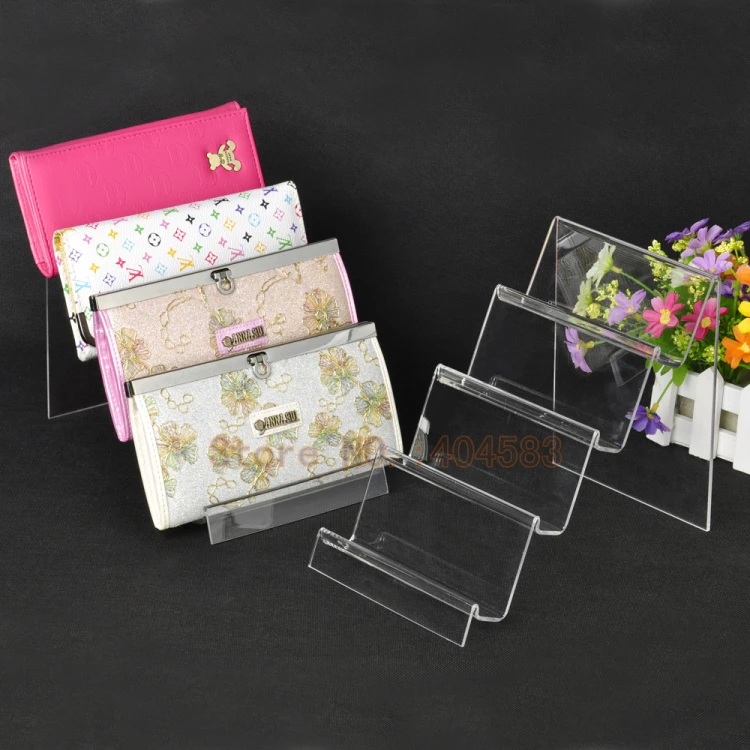 5 pcs/lot 4 Layer Clear view Long Wallet Display Stand/Holder/Rack ...