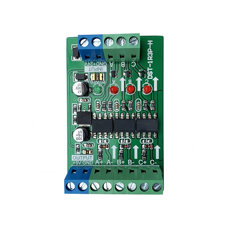 3 channel differential signal conversion single-ended collector grating ...