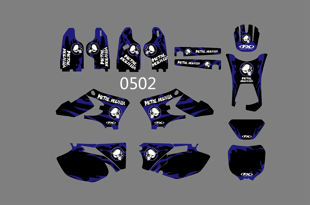 5 STYLES TEAM GRAPHICS BACKGROUNDS DECALS STICKERS FOR YAMAHA WR250F ...