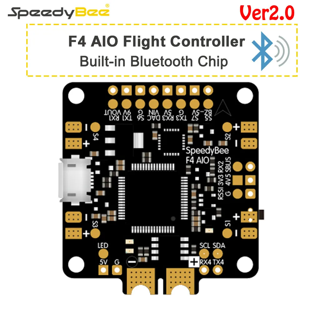 New Upgraded SpeedyBee F4 AIO V2 Flight Controller BLE Module ...