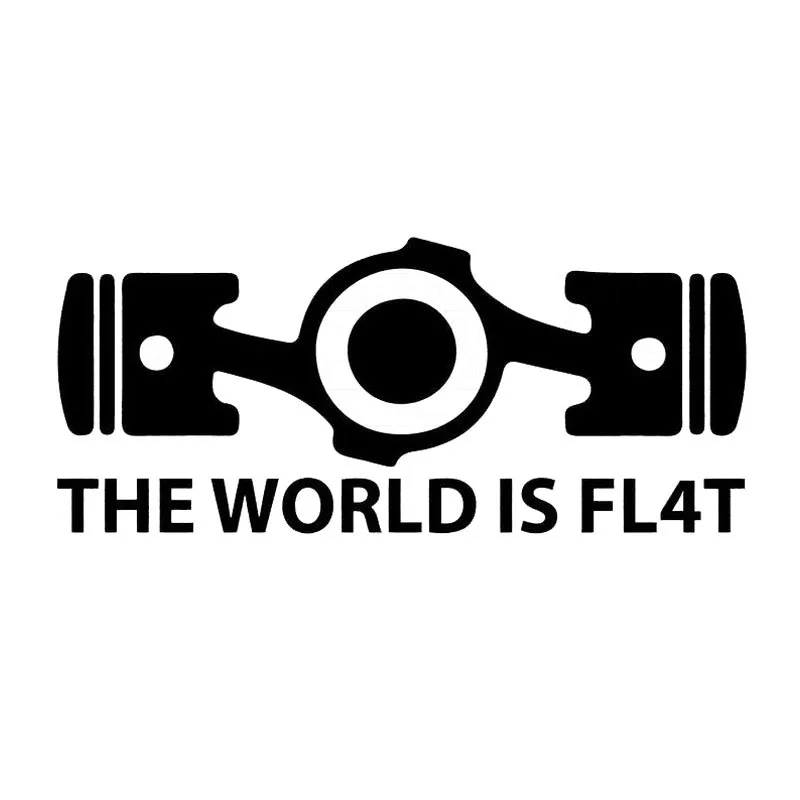20*8.5CM The World Is Flat Boxer Engine Car Sticker Decal Personalized ...