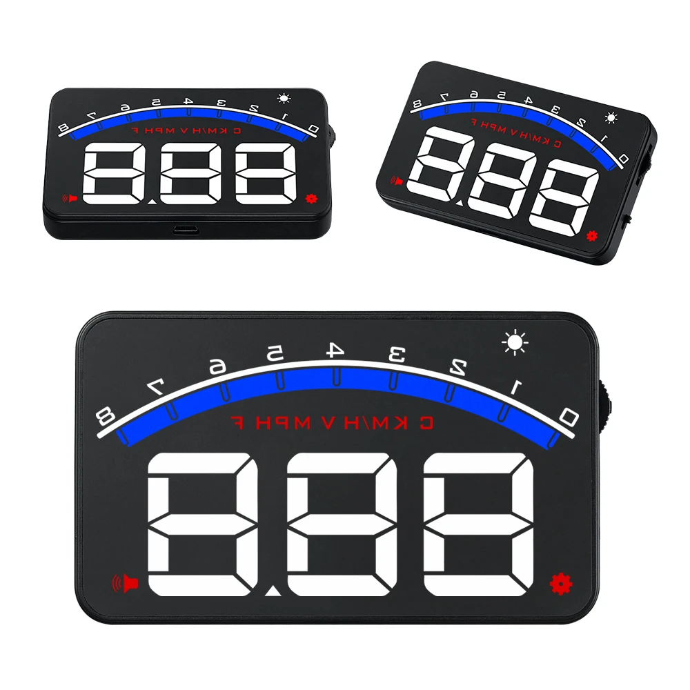 M6 Car HUD Head Up Display OBD2 Digital Car Speedometer Speed Projector ...