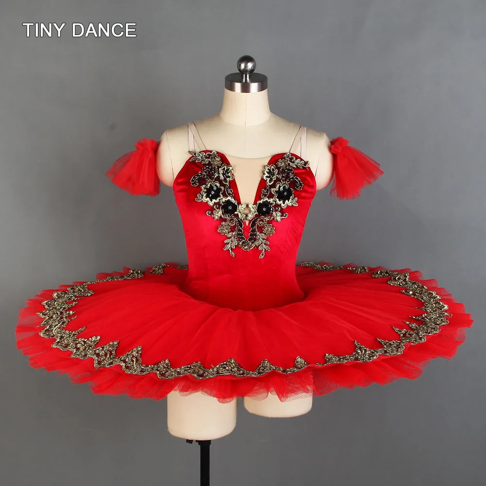 Stunning Red Pre-professional Ballet Dance Costume Pleated Tulle ...
