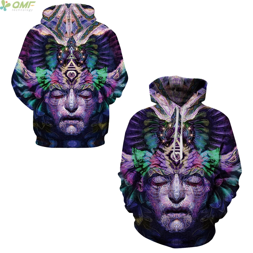Psychedelic Alien Cosplay Hoodies Hallowmas Tide Men Sweatshirts ...