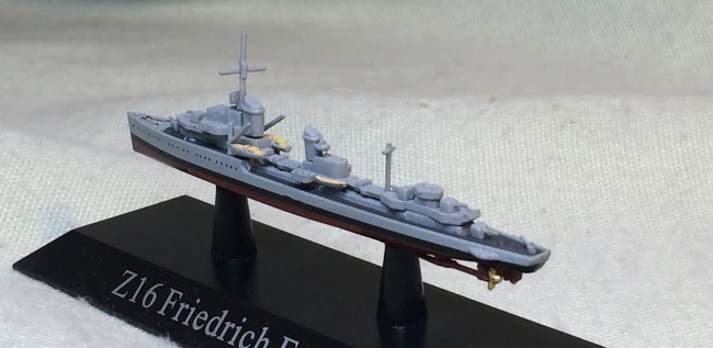 rare Deag 1: 1250 German Navy 1934A Z16 Friedeich Eckoldt Destroyer model Collection model gifts