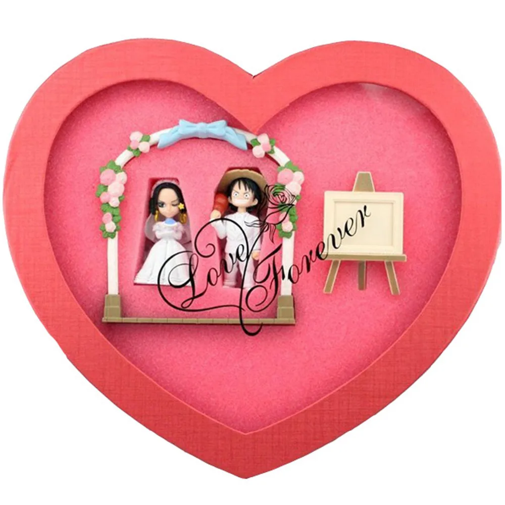 One Piece Anime Luffy & Boa Hancock Love Forever in Heart Shaped Box ...