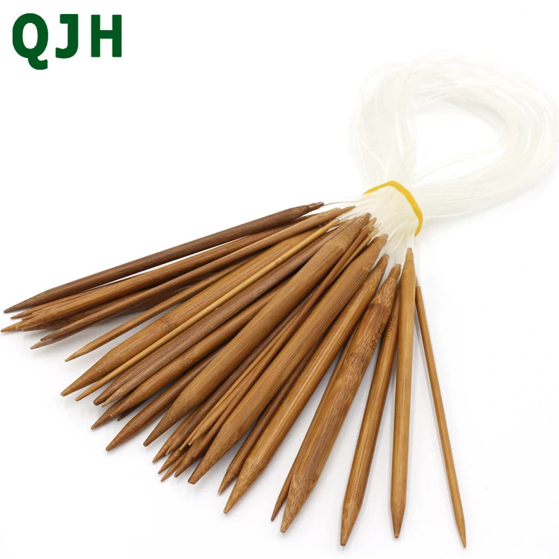 18 size Sweater knitting needle bamboo ring needle 40cm/60cm PP Tube ...