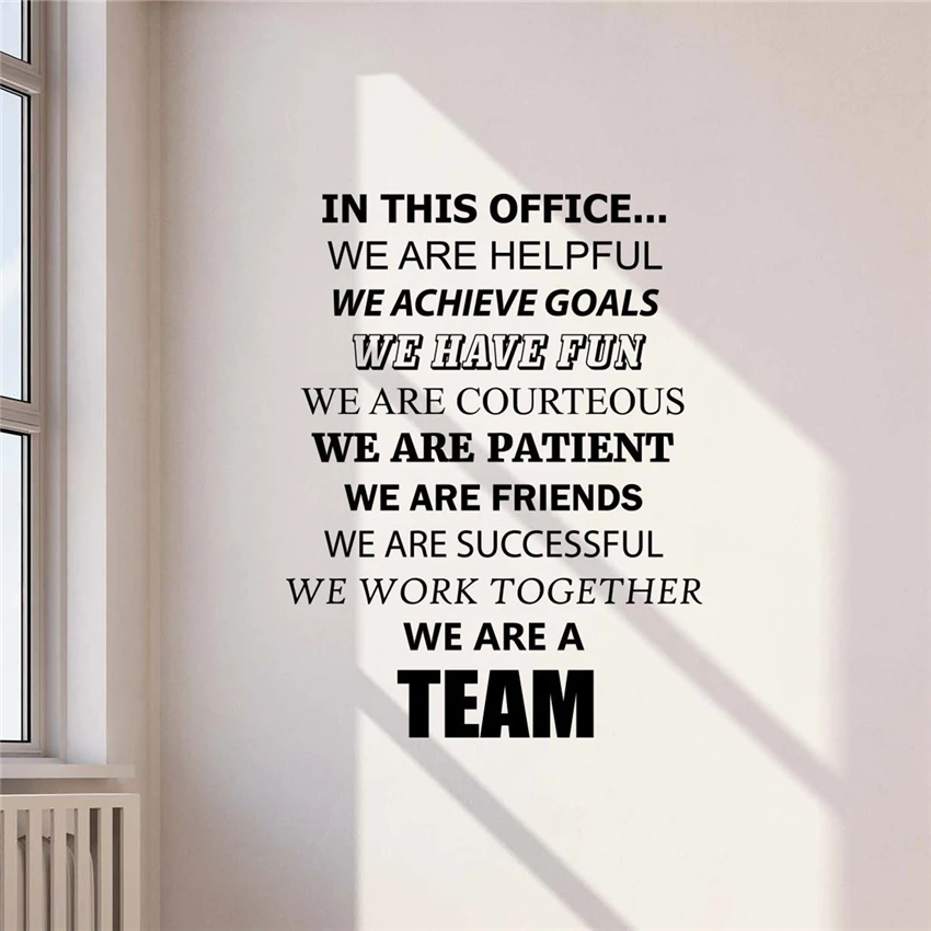 Office We Are a Team Teamwork Office Quote Gift Inspirational Sayings ...