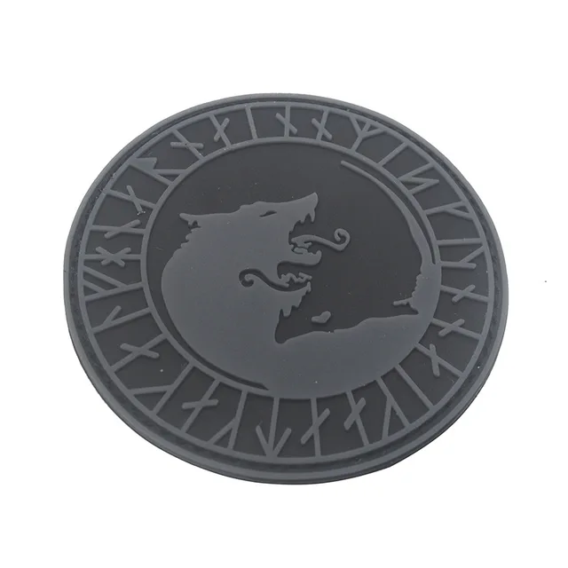 PVC VIKING Wolves of Odin Runes patch No Mercy Only Violence Wolf In ...