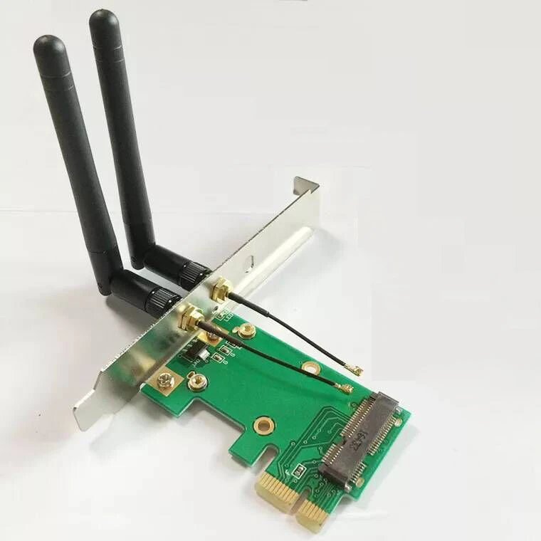 Mini Pci Express Mini Pcie To Pci-e Desktop Wireless Wifi Network Card ...