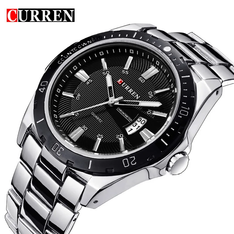 Reloj CURREN para hombre, reloj deportivo militar de acero inoxidable ...
