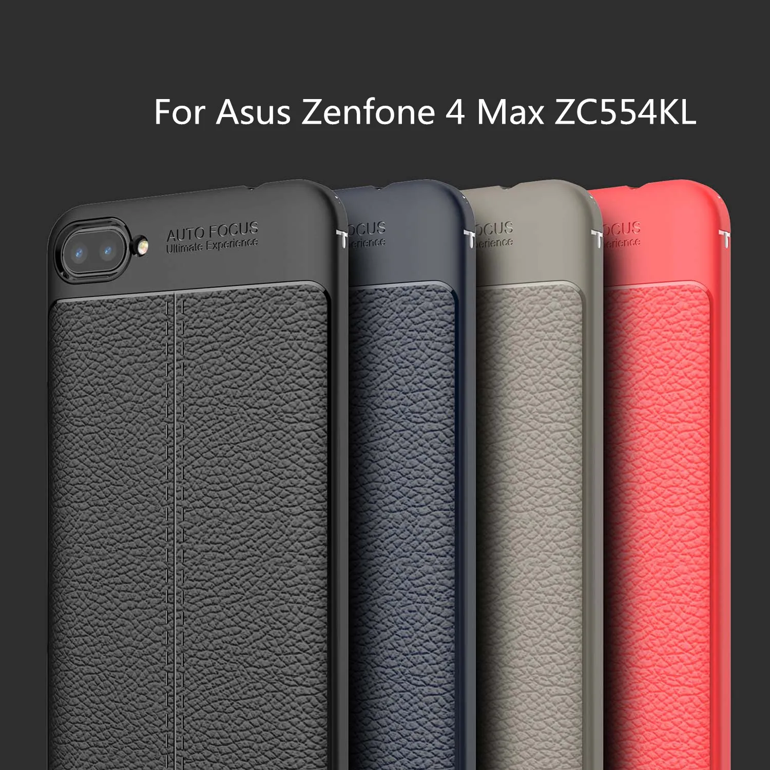 For Cover Asus ZenFone 4 Max Case Shockproof Leather Soft Back Cover ...