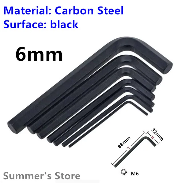 Hex Allen Key 6mm Wrench 6mm Spanner 6mm fixing tools Hex Key M6-in ...