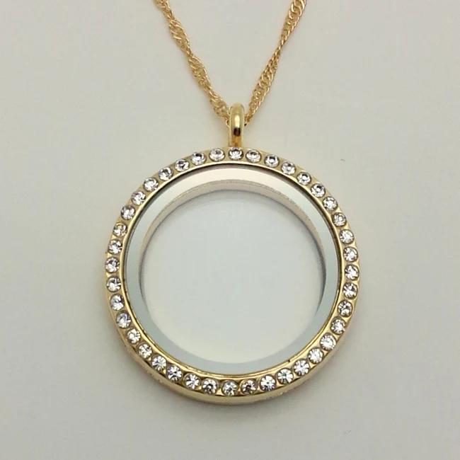 Jewelry making lockets, diy locket, gold floating locket-in Pendants ...