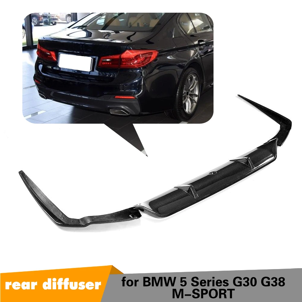5 Series Carbon Fiber Rear Bumper Lip Spoiler Diffuser For Bmw G30 M ...
