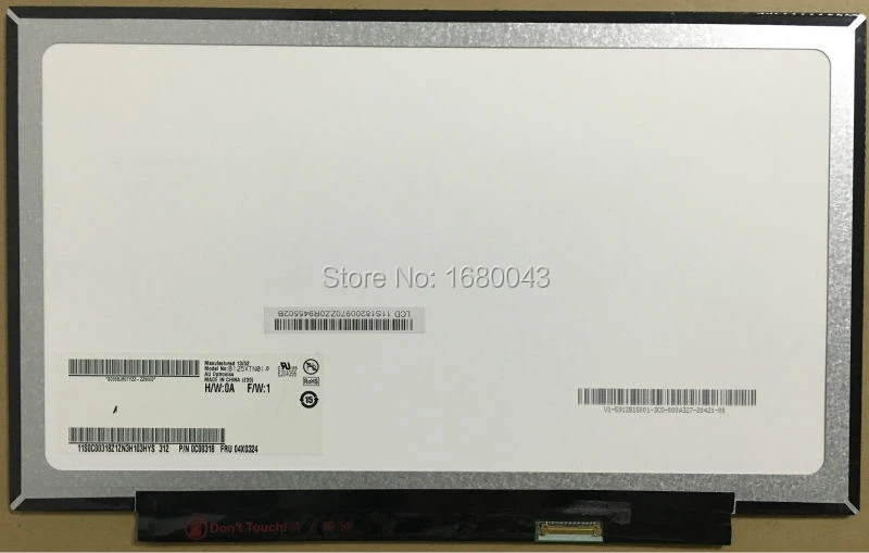 écran LED Mat 30pin Écran LCD 12.5" LED Pour Lenovo - Modèle B125XTN01 ...