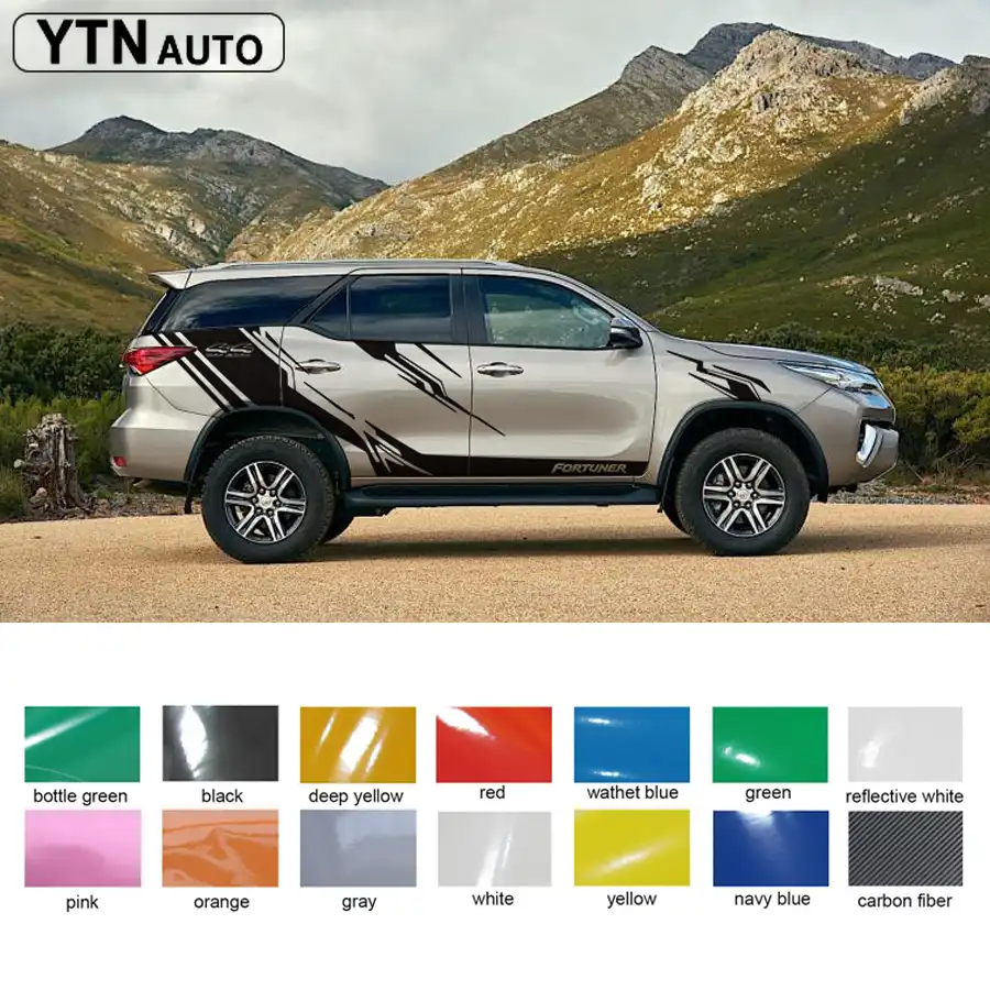 car stickers 2PC 4X4 off road stripe car side door graphic vinyls ...