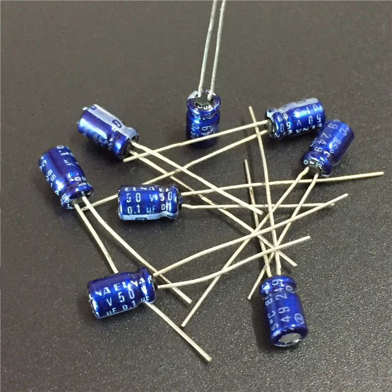 100pcs 0.1uF 50V ELNA Blue 4x5mm 50V0.1uF Low Profile Audio capacitor ...
