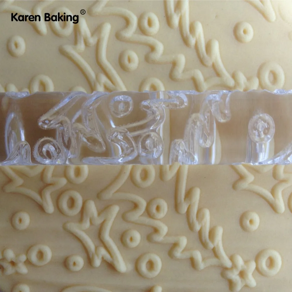 Five Star And Tree Shape Rolling Pin Decor Does Not Touch The ...