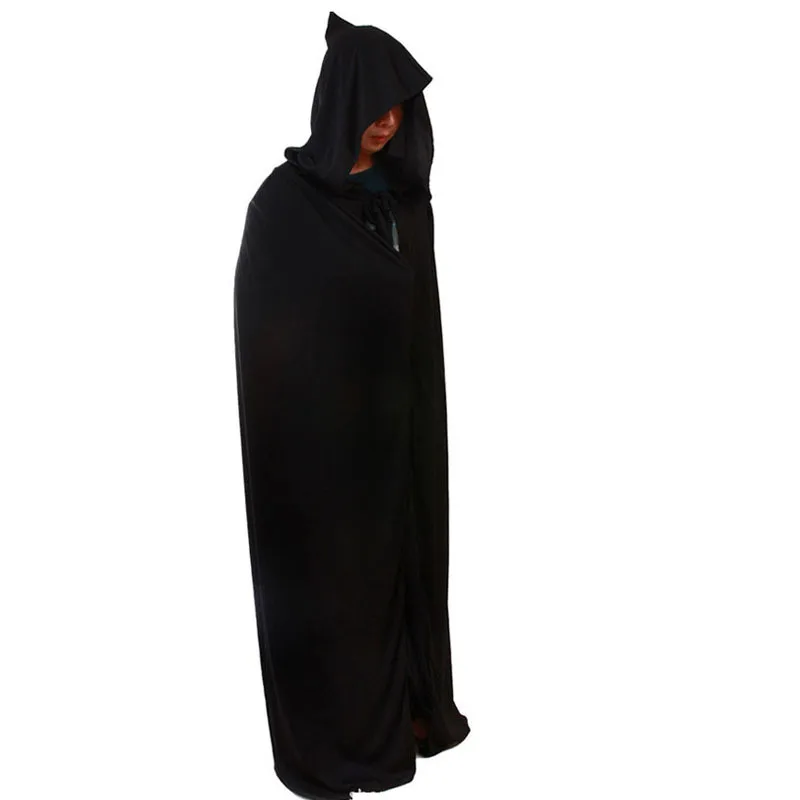 2016 New Halloween Cosplay Costume Death Cloak Black Death Cloak Devil ...