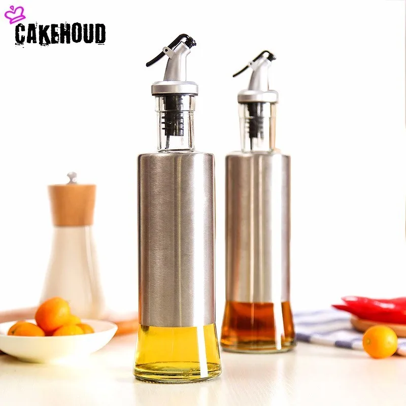CAKEHOUD Stainless Steel Glass Oiler Visual Oil Leak Edible Oil Tank ...