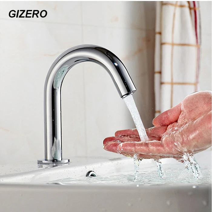 Single-Cold-Bathroom-Automatic-Sensor-Faucet-Hands-Free-Deck-Mounted ...