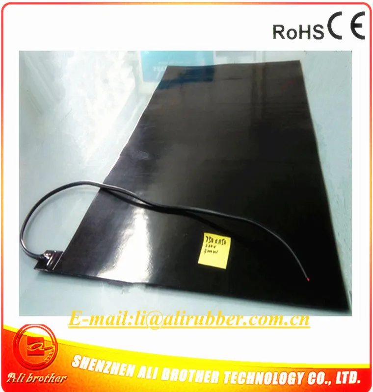Heating Mat Black For Metal Plate 220v 3000w 750*1150*1.5mm Flexible ...