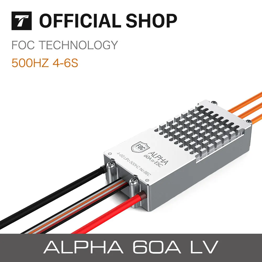 T Motor Alpha 60A 6S Laag Voltage Foc Esc Hoge Efficiëntie Electronic ...