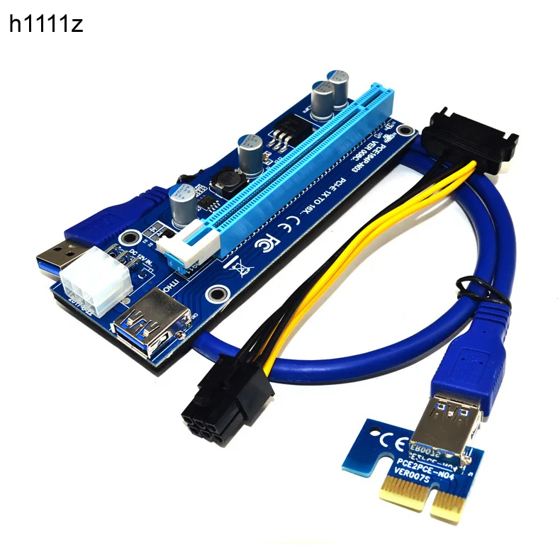 Riser extensor PCI E, dos LED, 1X a 16X PCI Express, Cable USB 3,0 ...