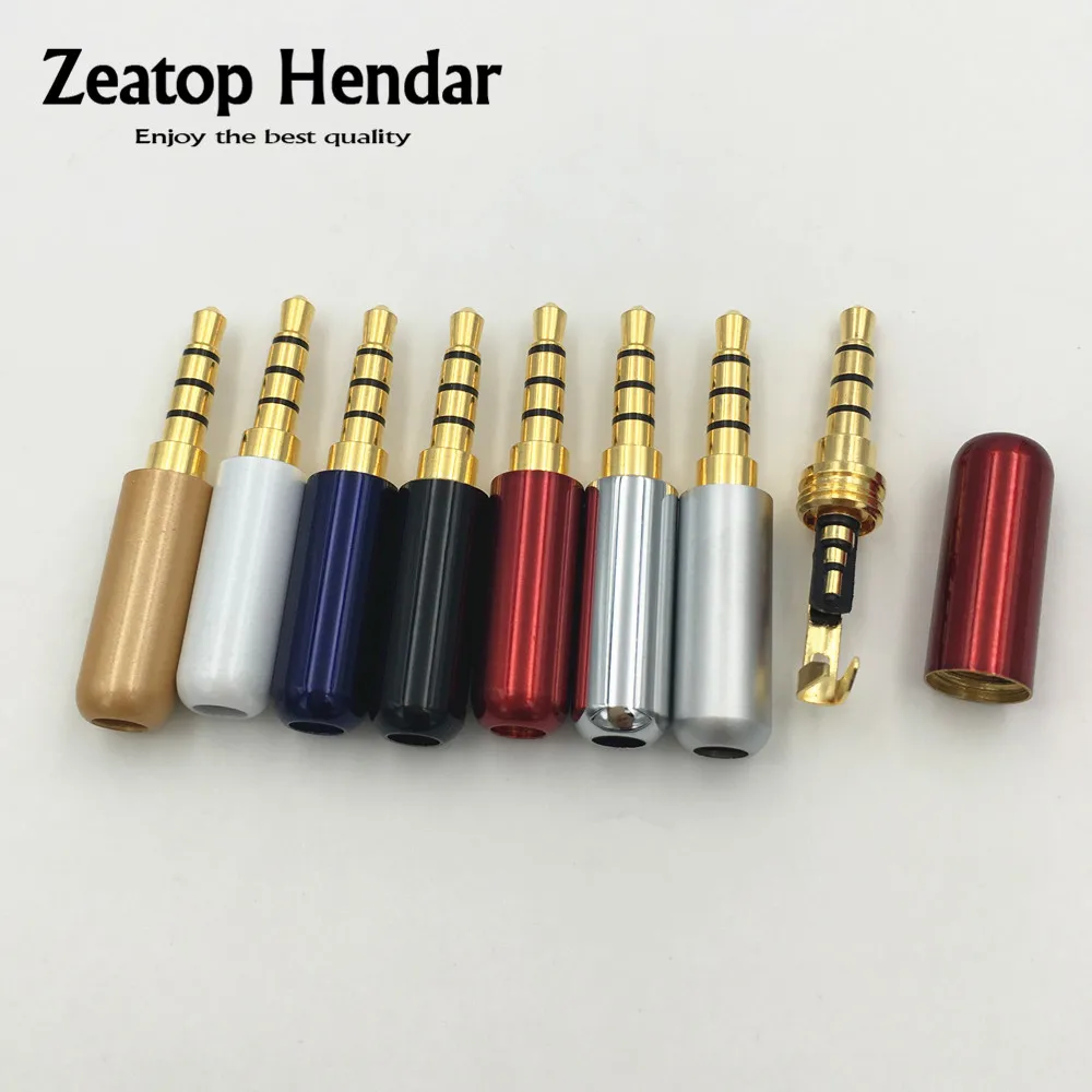 4Pcs 3.5mm 4 Poles Male Jack 3.5 Audio Connector 3.5 mm Stereo Jack ...