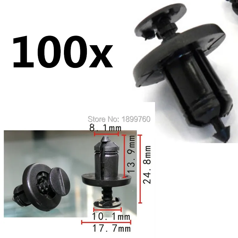 100 Pcs Bumper Wheel Arch Linings Clips 7703072360 For Renault Clio ...