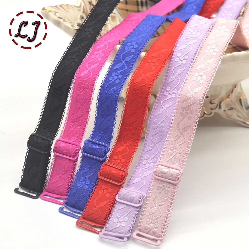 2pcs/lot Metal Buckle Bra Straps Women's Elastic Colorful Silicone Bra ...