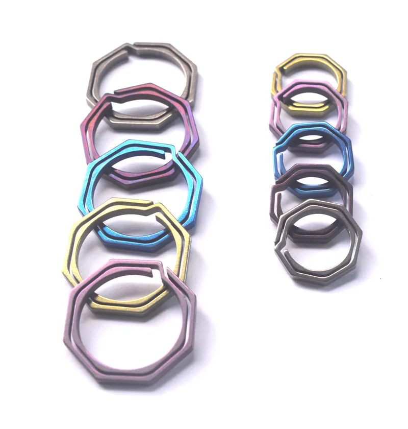1PC-6-Colors-Multicolor-20mm-TC4-Titanium-Alloy-Ring-Key-Chain-EDC-CNC ...