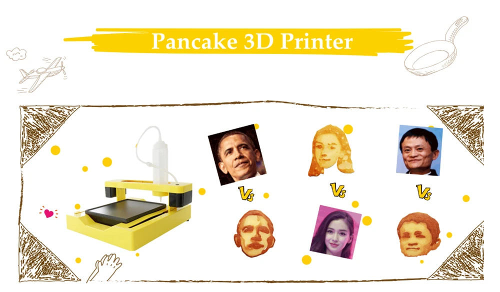 Pad Control Food 3D Printer, Big Size Pancake 3D Printing Machine - HFG 3D