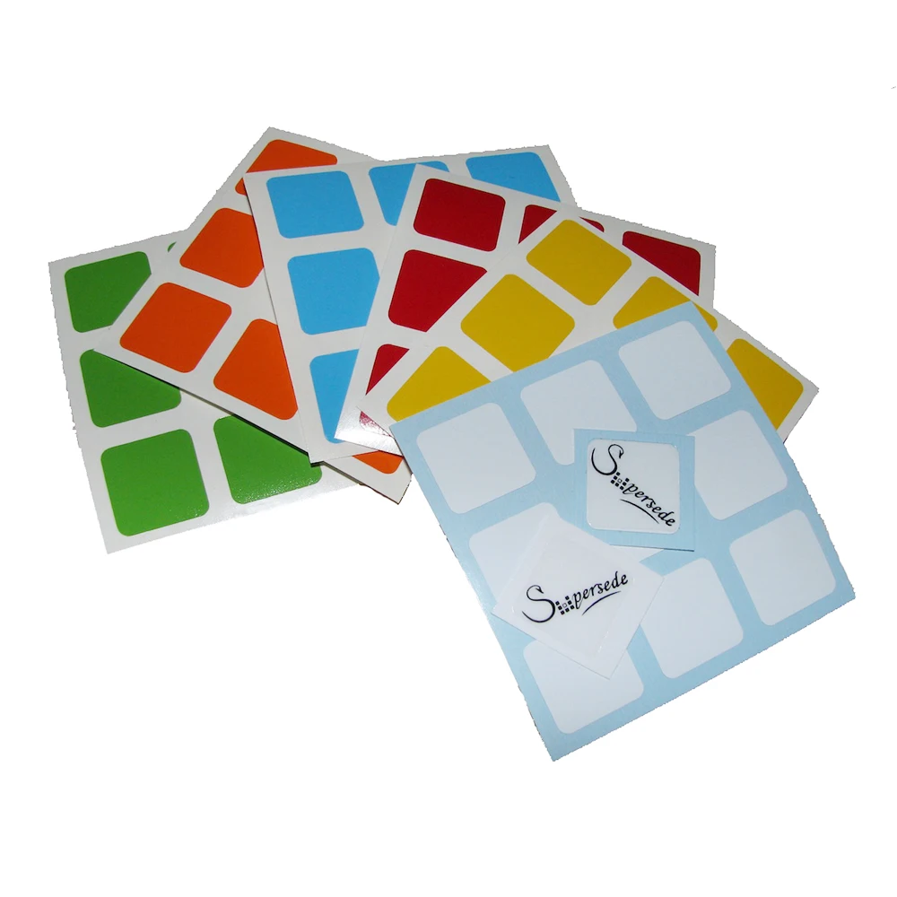 Supersede SS V cube Color PVC Cube DIY Stickers for 57mm 3x3x3 Speed ...